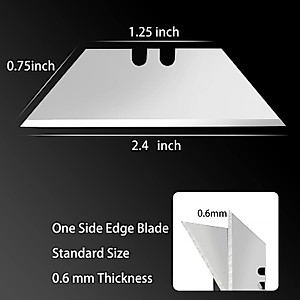 Utility Knife Blades 90 Pack, High Carbon Steel Standard Size Utility Knife Refill Blades, Heavy Duty SK5 Utility Razor Replacement Blades