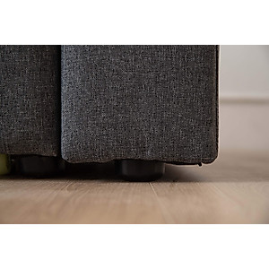 Kingway Sectional Sofa Bed with Storage Convertible Chaise Sofabed, W83D53H36, Gray