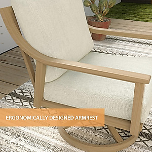 HAPPATIO Outdoor Patio Sofa Chairs Set of 2, Aluminum Patio Furniture Armchair, 4.5" Thicken Removable Cushions for Deck, Lawn, Outside (Beige)