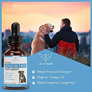 Senior Dog Supplements | Senior Dog Vitamins | Hip and Joint for Dogs | Hip and Joint Supplement Dogs | Senior Dog Joint Supplement | Hip and Joint Supplement Dogs Large Breed | 1 fl oz