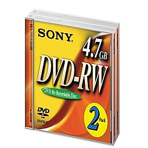 Sony DVD-RW 2X Rewriteable 4.7GB (2-Pack)