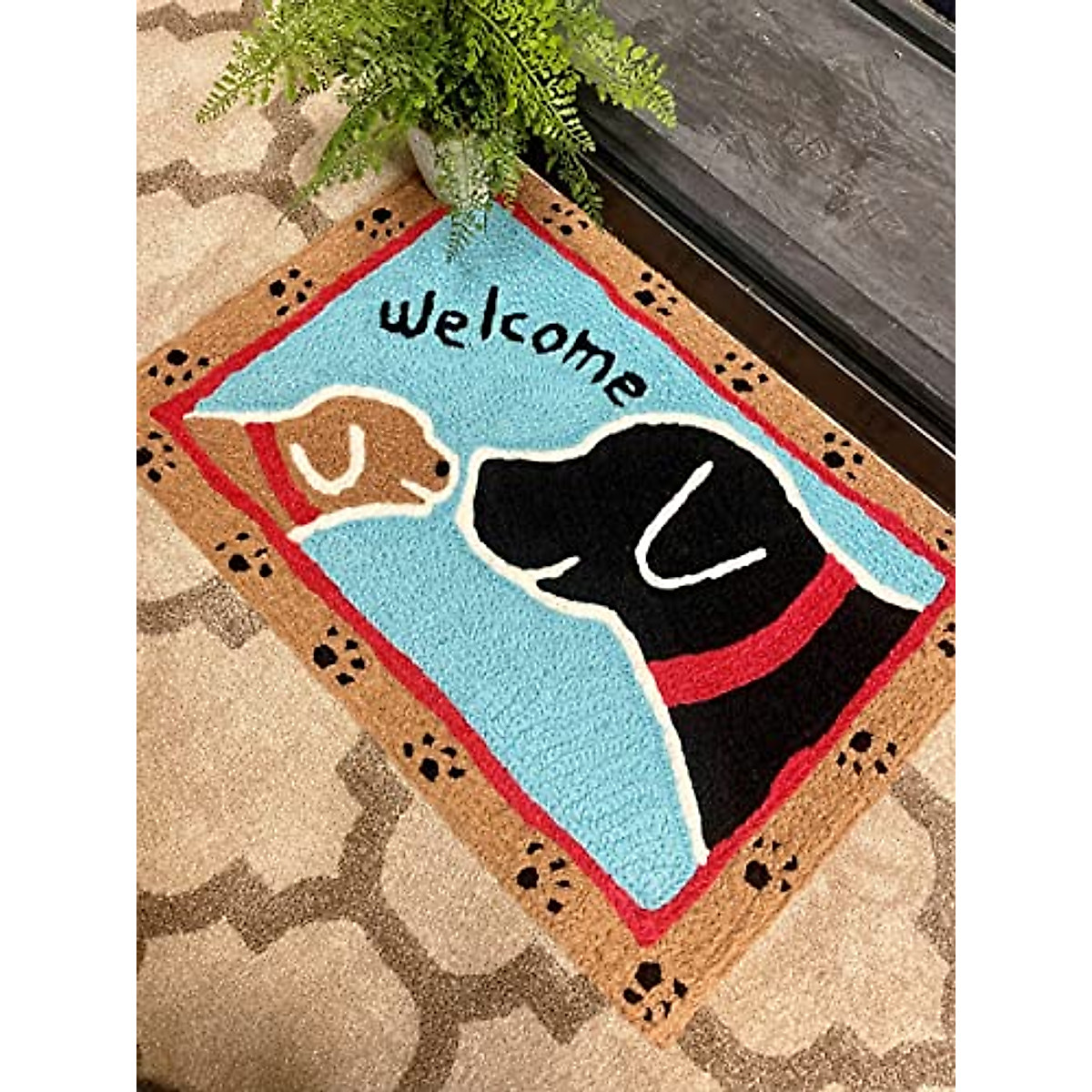 Jellybean Welcome Dogs Scatter Rug 20" x 30"