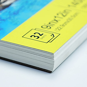 ArtBeek Watercolor Pad 9x12 Inch, 32 Sheets (140lb/300gsm), 100% Cotton Watercolor Paper,Cold Pressed,Acid-Free, Art Sketchbook Pad for Painting & Drawing, Wet, Mixed Media