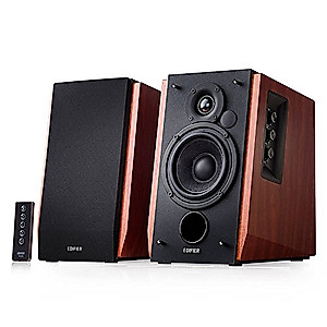 Edifier R1700BT Bluetooth Bookshelf Speakers - Active Near-Field Studio Monitors - Powered Speakers 2.0 Setup Wooden Enclosure - 66w RMS