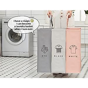 ECOWAN LIVING Recycle Bin, Trash Bin, Recycling Bins for Kitchen Home, Recyclable Waste Trash Sorting Organizer, Reusable Waterproof Compartment Container, Pack of 3 Bags