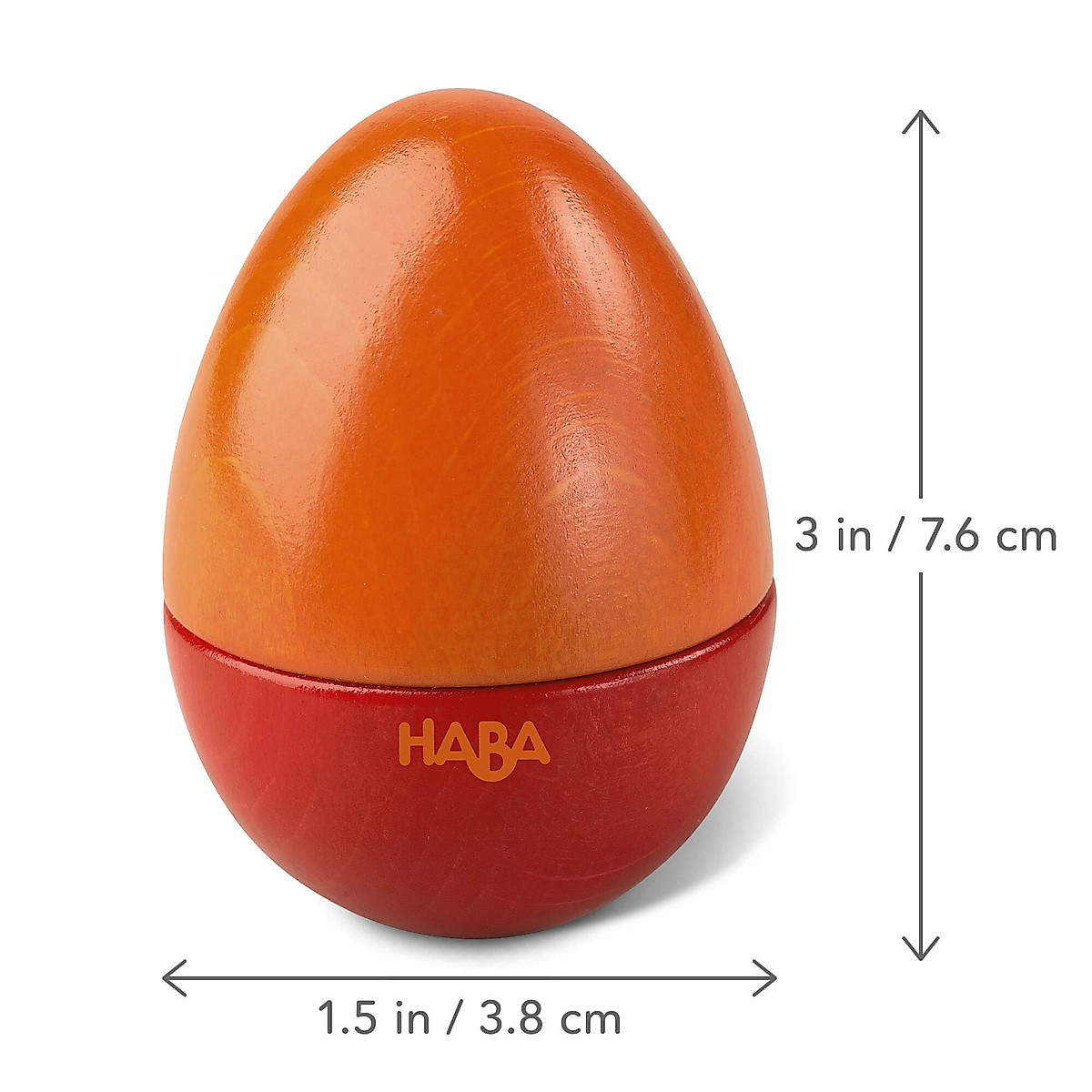 HABA Musical Eggs - 5 Wooden Eggs with Acoustic Sounds, Made in Germany, Kids Musical Instruments, Montessori Toys, Learning Toys & Music Play 2 yrs+