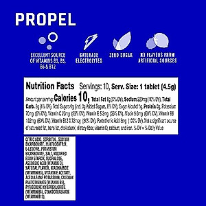 Propel Tablets, 3 Flavor Variety Pack, Makes 16.9oz Fl Oz (Pack of 40)