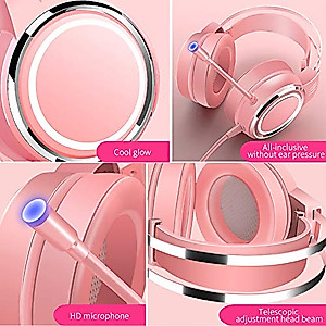 Abbcoert Wired Gaming Headset for PS5 Console and Playstation 5,Surround Sound Bass PC Headphones with Mic for Xbox One/Phone/Laptop Tablet Gamer