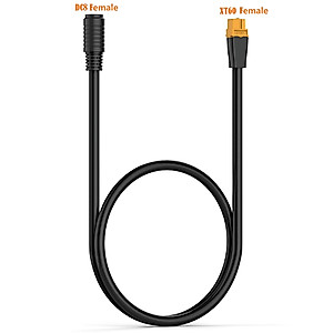 DC 8mm Female /DC7909 ToXT60 Female Connectors Adapter Connect Solar Panel for Lipo Battery Pack Compatible Portable Power Station River Delta and Solar Generator 1M/3Ft