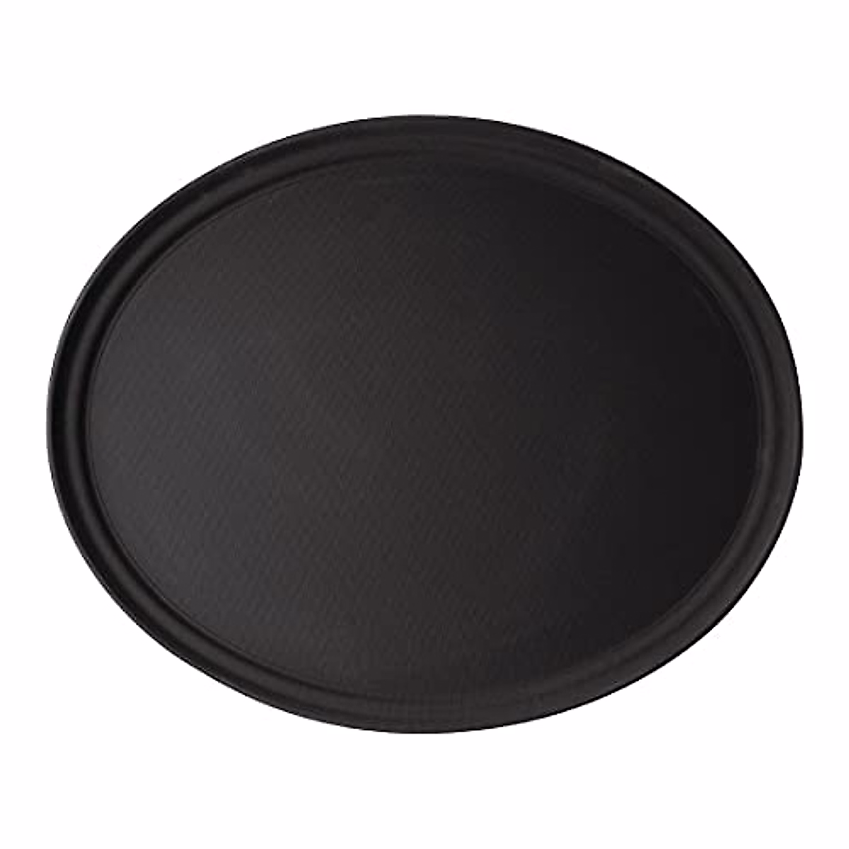Cambro 2700CT110 Camtread Oval Server Tray, Black, 27" x 22", Case of 6