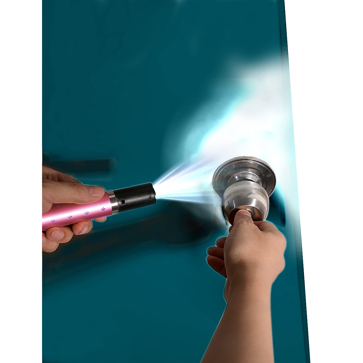 Lipstick Stun Gun for Women, self defense flashlight Stun guns with Safety Disable Pin.Wall Charger Included (Pink)