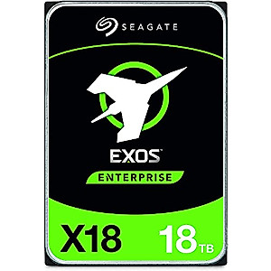 Seagate Exos X18 54TB Enterprise HDD (18TB x 3)– CMR 3.5 Inch Hyperscale SATA 6Gb/s, 7200 RPM, 512e and 4Kn FastFormat, Low Latency, Crypto Chia Mining - ST18000NM000J (Renewed)