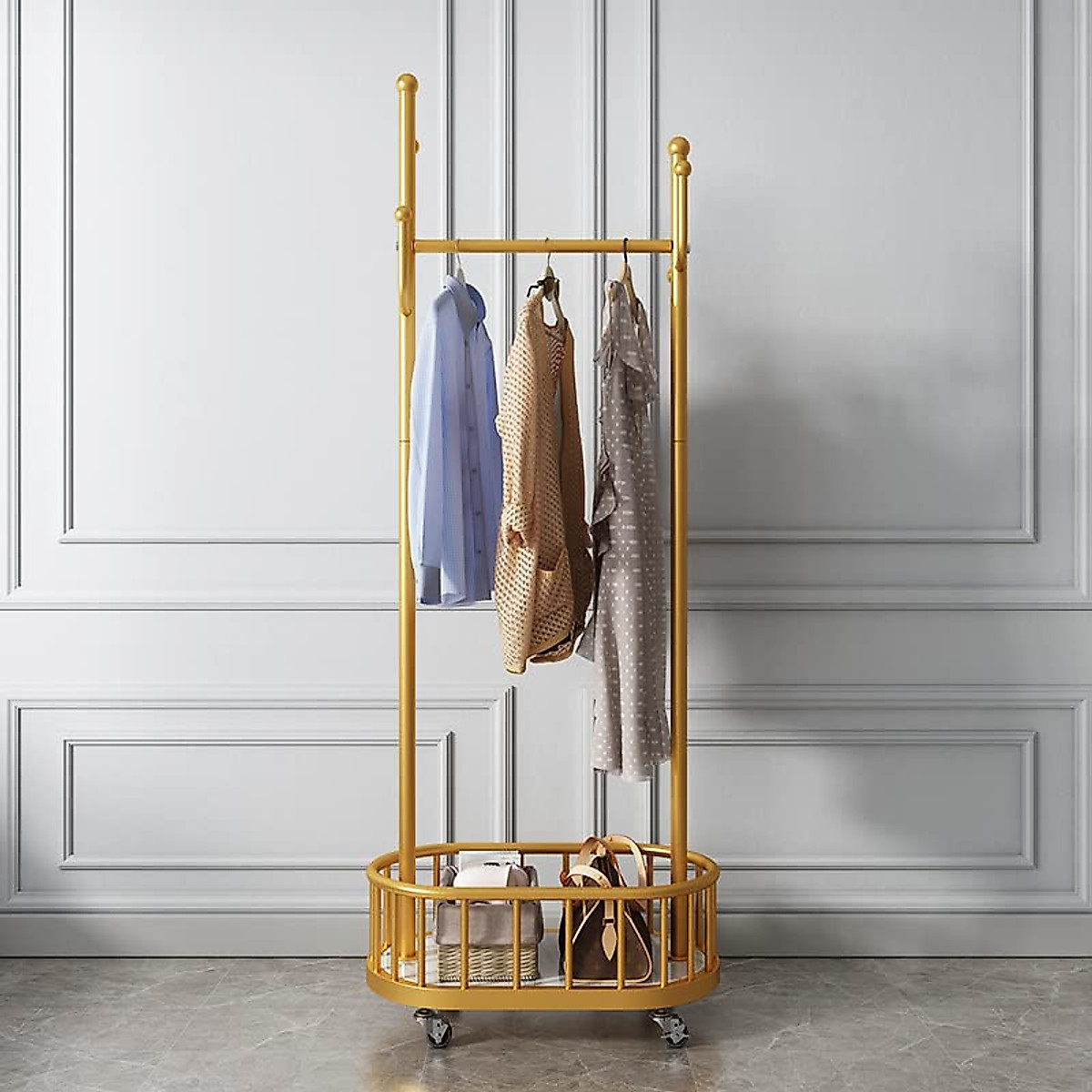 Thick forest Gold Clothes Rack Gold Clothing Rack Gold Garment Rack ...
