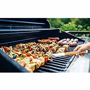 Personalized Grill Set for Men, BBQ Set with Custom Engraved Wooden Case Holder (Circle Design) | Customized Birthday for Him, Dad, Boyfriend, Husband | Groomsmen Gift