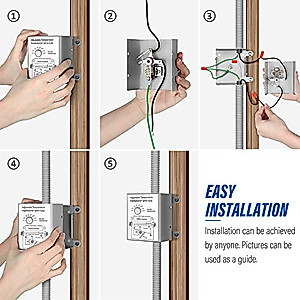 20 Inch Shutter Exhaust Fan Aluminum High Speed 1190RPM, 3368 CFM, Silver, with Adjustable Programmable Thermostat