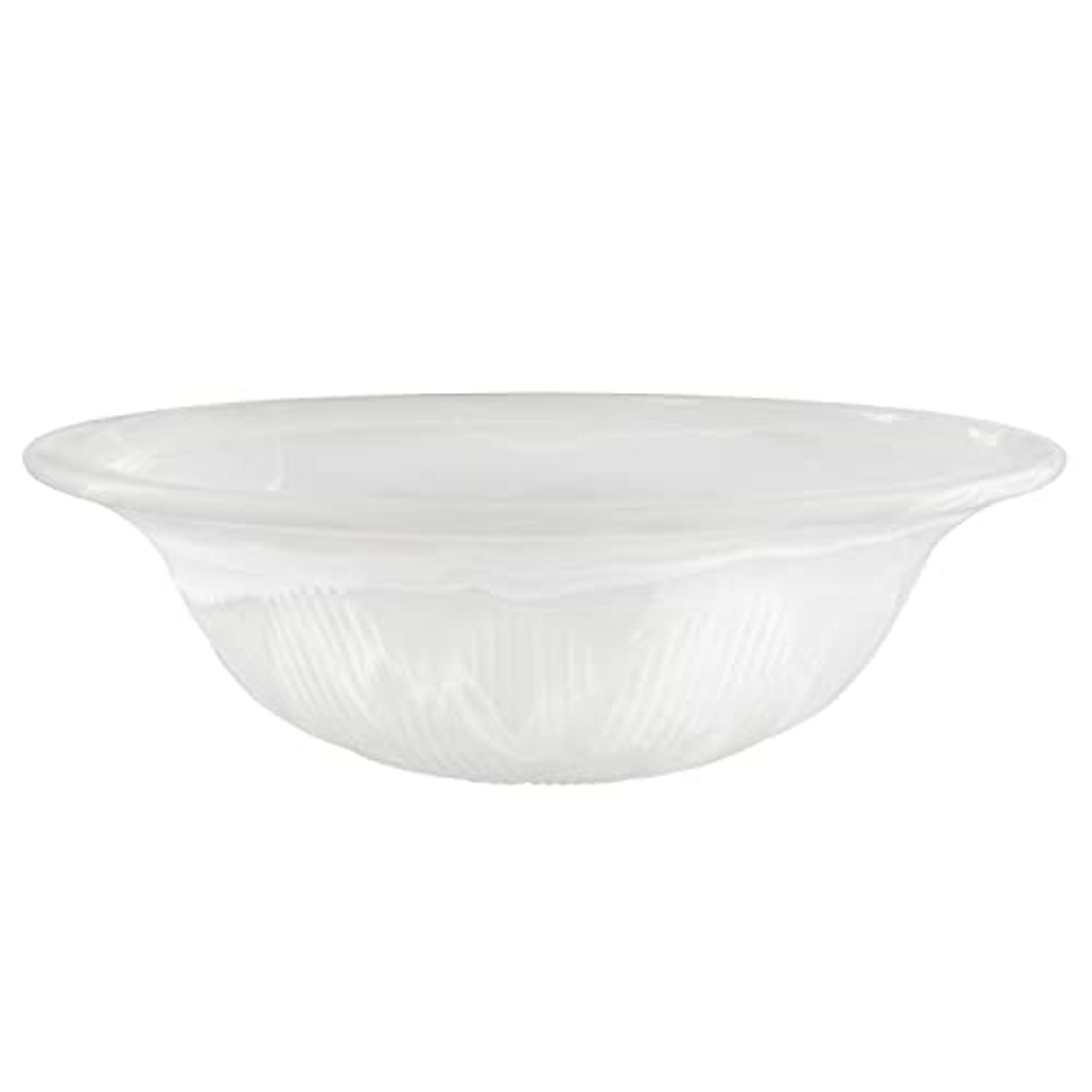 Aspen Creative 25016-65-1, Flush/Semi-Flush Mount Alabaster Glass Shade, 1/2" Center Hole, 11-3/4" Diameter x 3-7/8" Height