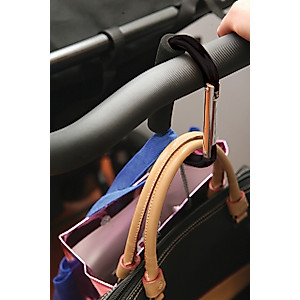 Dreambaby Stroller Carabiner Hook - 2Pack - Stroller Clip Organizer for Purse Shipping Grocery Bag