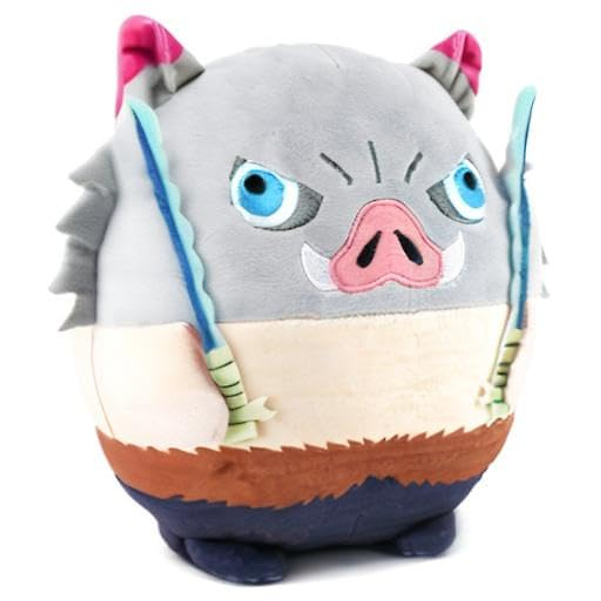 ZIFUNMUR Anime Plush Doll Toy Tanjirou Nezuko Stuffed Plushie Figures Keychain Decoration Kids Gifts Halloween Cosplay Props (Hashibira Inosuke, 20cm/7.87inch)