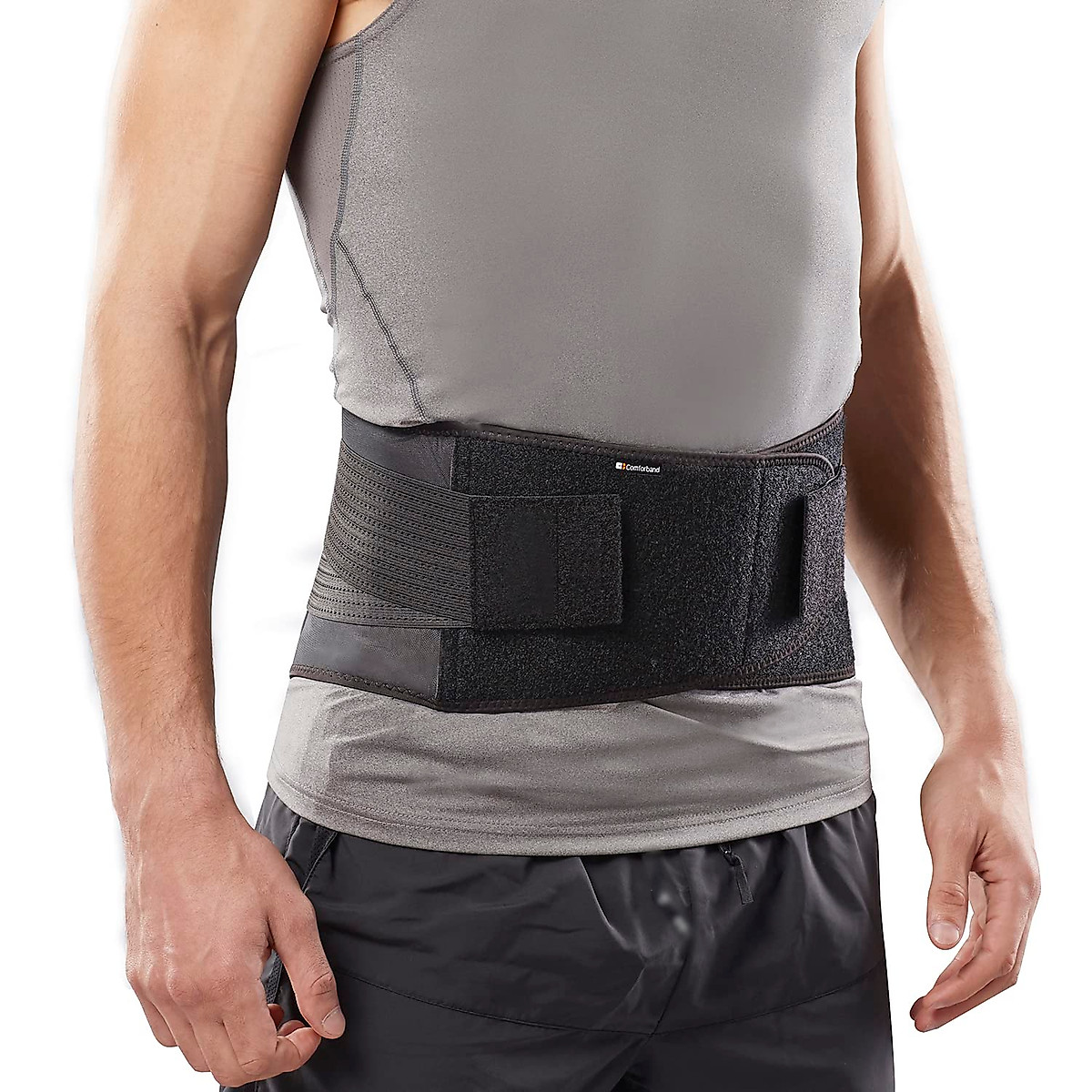 Comforband Copper-infused Back Support Brace for Men and Women- Lightweight & Breathable Back Support Belt for Mild to Moderate Lower Back Pain, Muscle Spasm, Strains, Arthritis, Sciatica, Injury Recovery, Rehabilitation (S/M)