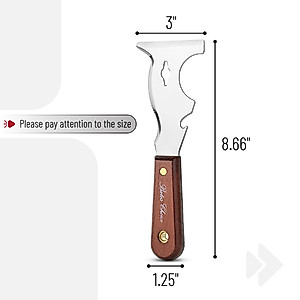 Bates- Paint Scraper, 9 in 1 Painters Tool, Mahogany Wooden Handle, Paint Scrapers for Wood, Painters Tool, Painters Knife, Paint Scraper for Painting, Putty Knife, Metal Scraper, Spackle Knife