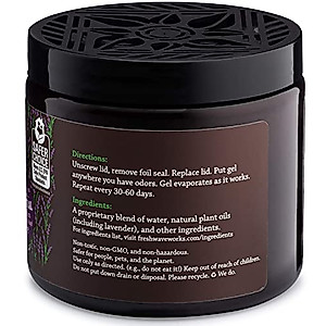 Fresh Wave Lavender Odor Removing Gel, 15 oz. | Odor Absorbers for Home | Safer Odor Relief | Natural Plant-Based Odor Eliminator | Every 15 oz. lasts 30-60 Days | For Cooking, Trash & Pets