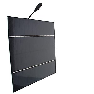 Heyiarbeit 1 Pcs 12V 6W Small Polysilicon Epoxy DIY Solar Panel Module 170mm x 200mm/6.69" x 7.87"(L*W) with DC Port Plug for Cell Charger