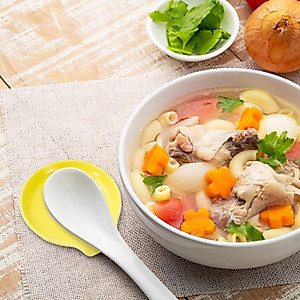 Whaline Happy Face Spoon Rest Yellow Smile Face Ceramic Spoon Holder Boho Face Sauce Dishes Ring Dish for Groovy Retro Boho Party Kitchen Office Home Decor