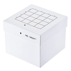 uxcell Centrifuge Tube Freezer Storage Box 16 Places Cardboard Cryogenic Holder Rack for 50ml Microcentrifuge Tubes Vials Samples, White 2pcs