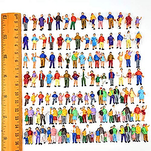 100pcs 1:87 HO Scale Standing Scenery Passengers Model Train Park Street People Figure Model Building Kit