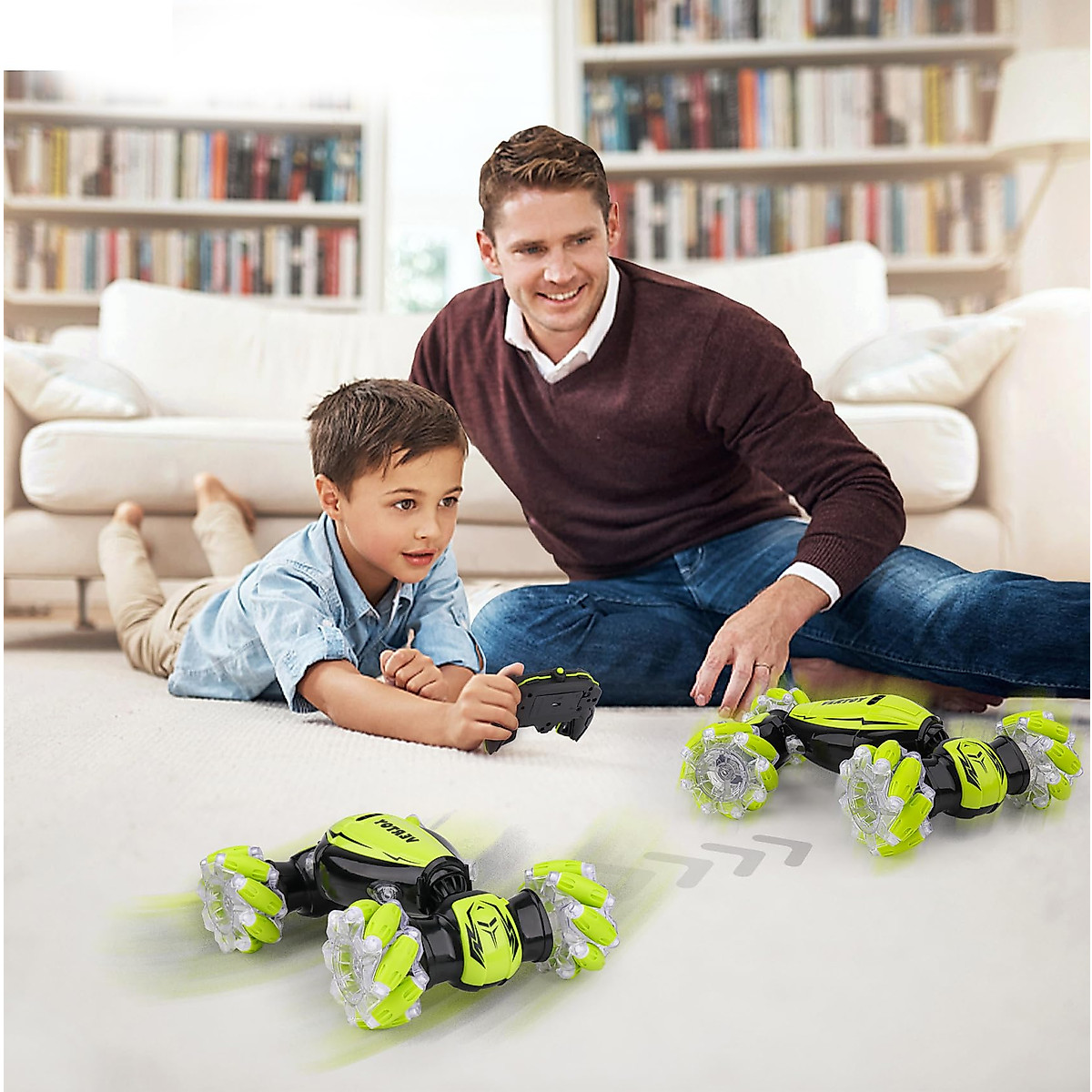 VERTOY Gesture Sensing Stunt RC Cars Toys for Boys - 4WD 2.4GHz Hand Controlled Remote Control Car with Light Music, Best Gifts Ideas for Kids Age 7 8 9 10 11 12 Year Old