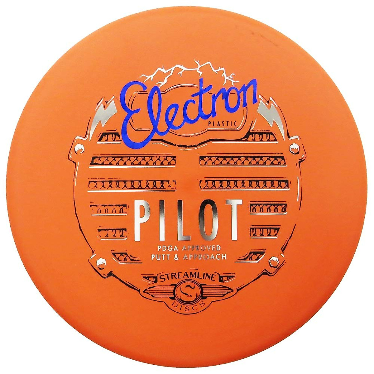 Streamline Discs Electron Plastic Pilot Putt and Approach Disc Golf - Neutral-Stable, Speed 2, Putter - PDGA Approved - 170-175 Grams - Colors May Vary