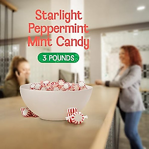 Cheri's Kitchen Corner Starlight Peppermint Mints 3 Pounds of Breath Mints- Bulk Individually Wrapped Peppermint