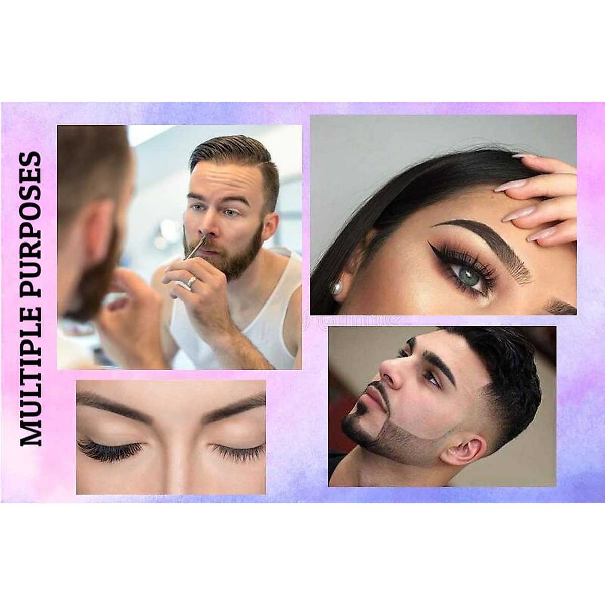 PROFESSIONAL Mini TWEEZERS, The BEST PRECISION EYEBROW TWEEZERS Men/Women; PORTABLE/TRAVEL Length 2.8” Width: 2.2” Beauty Tools for Facial Hair, Ingrown Hair, Blackhead; Model 58FC; MADE IN MEXICO