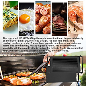 WB31X24998 Griddle Replacement Parts fits WB31X24738 Ge Griddle, 19" x 10" Griddle Plate for GE Stove Parts, Cast Iron Griddle Compatible With ge Stove Griddle Stove Top Griddle for Electric Stove