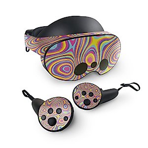 MightySkins Glossy Glitter Skin Compatible with Meta Quest Pro - Gobstopper | Protective, Durable High-Gloss Glitter Finish | Easy to Apply, Remove, and Change Styles | Made in The USA