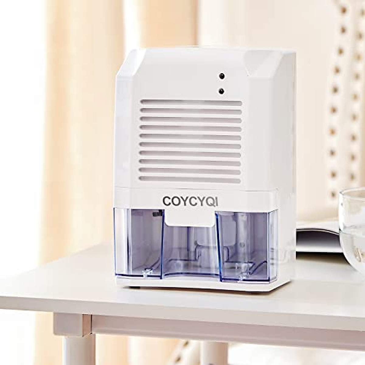 COYCYQI Portable Mini Dehumidifier for Home, RV, Bathroom, Bedroom, Closet, Car, Room, Ultra-Quiet USB Small Dehumidifier with 17oz Capacity, 2200 Cubic Feet (215 sq ft)