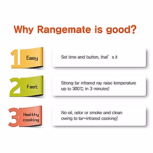 Rangemate Nonstick Microwave Grill Ceramic Coating Pan (Red)