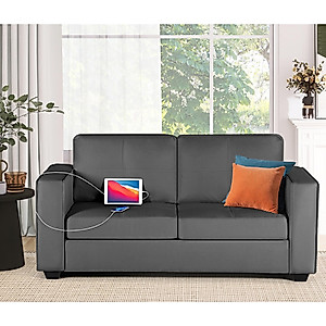 TYBOATLE Sofa Couch Sectional Couches for Living Room, Living Room Furniture Comfy Modular Convertible Sofas with Ottoman, Home Sofa Set with Chaise for Apartment Small Space (1, Grey)