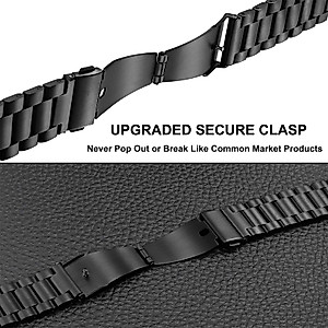 TRUMiRR Band Sets for Samsung Galaxy Watch 6 Classic 43mm 47mm/6/5 40mm 44mm/5 Pro 45mm/4/4 Classic 42mm 46mm, 20mm 2 Pack Solid Stainless Steel Watchband + Mesh Strap for Garmin Venu/Vivoactive 3
