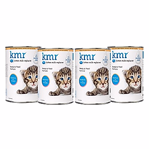 PetAg KMR Kitten Milk Replacer Liquid - Growing Kittens or Adult Cat - 11 Fl Oz - 4 Pack