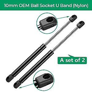 C16-21220 18 inch 28lb/125N Gas Strut, 19 inch Gas Struts Shock Lift Support for Leer Camper Shell Topper Rear Windows Door Truck Cap Toolbox Canopy Struts, C1621220, Set of 2 by HUOPO