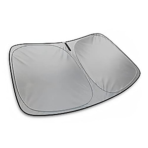 Autotech Park Foldable Sunshade Compatible with 2011-2018 Porsche Cayenne SUV, UV Relfective and Easy Storage, Custom-fit Car Windshield Sun Shade