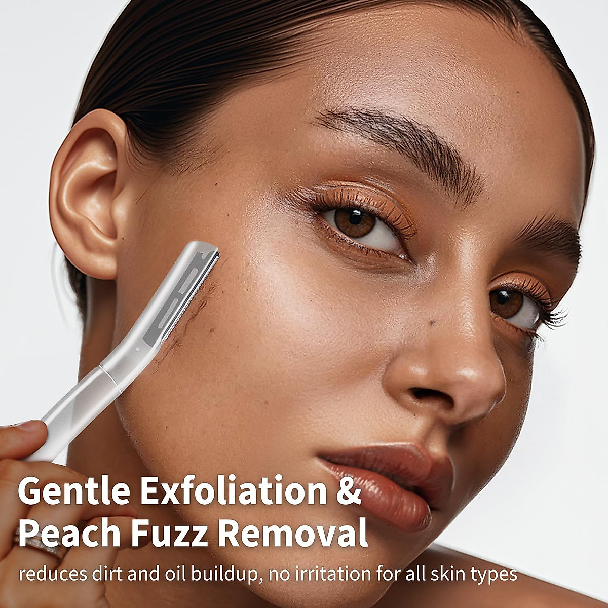 Face Razors for Women, Dermaplane Razor for Women Face, Eyebrow Razor, Facial Razor, Professional Dermaplaning Tool, Gentle Skin Exfoliation Microblades for Sensitive Skin, Peach Fuzz Remover, 5 Count
