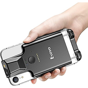 Upgraded Eyoyo QR Code Scanner Bluetooth Android Barcode Scanner, Portable Back Clip Wireless 1D 2D UPC ISBN Inventory Barcode Reader PDF417 Data Matrix Code Compatible with iPhone, Android Phone