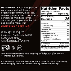 The Republic of Tea Chai•Latte Capsule-Compatible Recyclable Tea Pods (10 count)