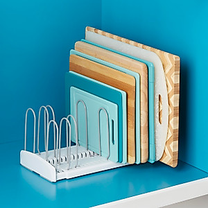 YouCopia StoreMore Expandable Pan and Lid Rack, Adjustable Pot Lid Organizer for Kitchen Storage, 12.5”-22” Wide