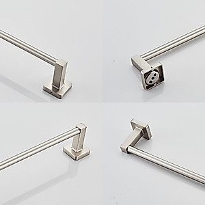 Bathroom Wall Mounted Towel Rack, Towel Bar with Stainless Rack and Hand Towel Holder, Shower and Bath Towel Racks for Bathroom Wall(Brushed Nickel, 12 Inch)…