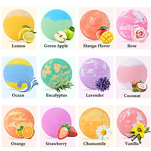 Bath Bombs for Kids with Toys Inside for Girls Boys - 12 Pack Handmade Bubble Bath Fizzies Bomb, Gentle and Kids Safe, Ideal Gift for Easter Eggs Stuffers Birthday Christmas