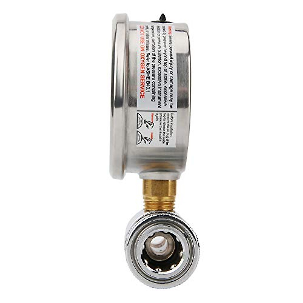 Solimeta 2-1/2" Pressure Washer Pressure Gauge Kit, 3/8 Inch Quick Connect, 5000 psi Pressure Washer, Liquid Filled