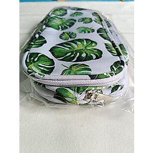 LParkin Tree Leaves Cute Pencil Case Super Large Capacity 3 Compartments Canvas Pen Bag Pouch Stationary Case Makeup Cosmetic Bag